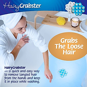 As Seen on Shark Tank Hair Shower Drain Hair Catcher, Hair Stopper Bathtub Drain Protector, & Catcher Drain Cover Alternative, Must-Haves HairyGrabster, 1 Pack, White