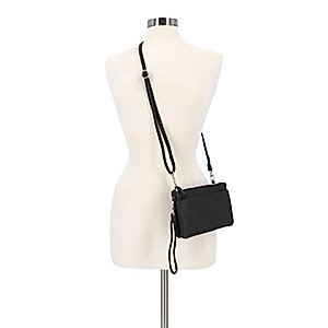 Mundi Brady Anti Theft Womens Cell Phone Crossoby Bag RFID Purse Wallet (Black)