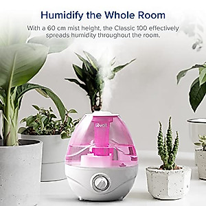 LEVOIT Humidifiers for Bedroom Large Room (2.4L Water Tank), Cool Mist for Home Whole House, Adjustable 360° Rotation Nozzle, Ultrasonic, Auto Shutoff, Night Light, BPA-Free, Pink