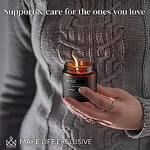 Set of 3 4oz Scented Candles for Men Gift Set | by The Fire | Woodwick Crackling Masculine Scent Candles | Manly Tobacco, Fire & Mahogany Teakwood Soy Candles | Unique Gift