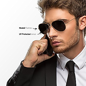 Big Mo's Toys Gold Dark Aviator Sunglasses Shades – 70’s Style Adult Aviators Costume Glasses - 1 Pair