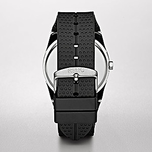 Relic by Fossil Men's Jake Stainless Steel Analog-Quartz Silicone Strap, Black, 22 Casual Watch (Model: ZR11861)