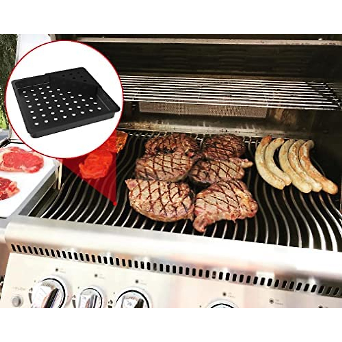 67732 Charcoal Tray for Napoleon Grill Accessories Napoleon Prestige 500 665 450, LEX 485 730 605,Dyna Glo Grill Parts DGF493BNP DGF510SBP,Smoker Tray for Rogue 425 525,Smoker Box Prestige Pro 500 825