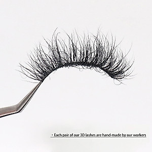 Veleasha Lashes 100% Real Mink Lashes 3D Luxurious False Eyelashes Hand-made Natural Long Cross False Lashes Wispy for Makeup 1 Pair Pack (No.A11)