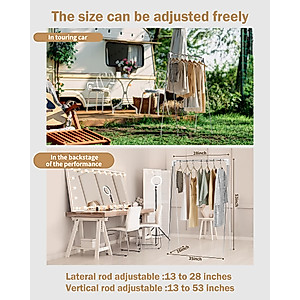 URZCT Travel Garment Rack,Portable and Foldable，Folding Clothes Rack for Dance,Travel,Camping, Drying,RV, Indoor,Outdoor. A Collapsible Mini Clothing Rack.