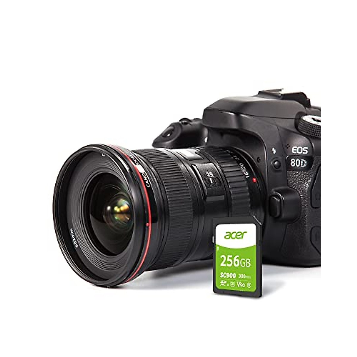 Acer SC900 256GB SDXC UHS-II Professional Digital SD Memory Card - C10, U3, V90, 4K, Full HD Video - Up to 300MB/s Read Speed for DSLR and Camera - BL.9BWWA.312