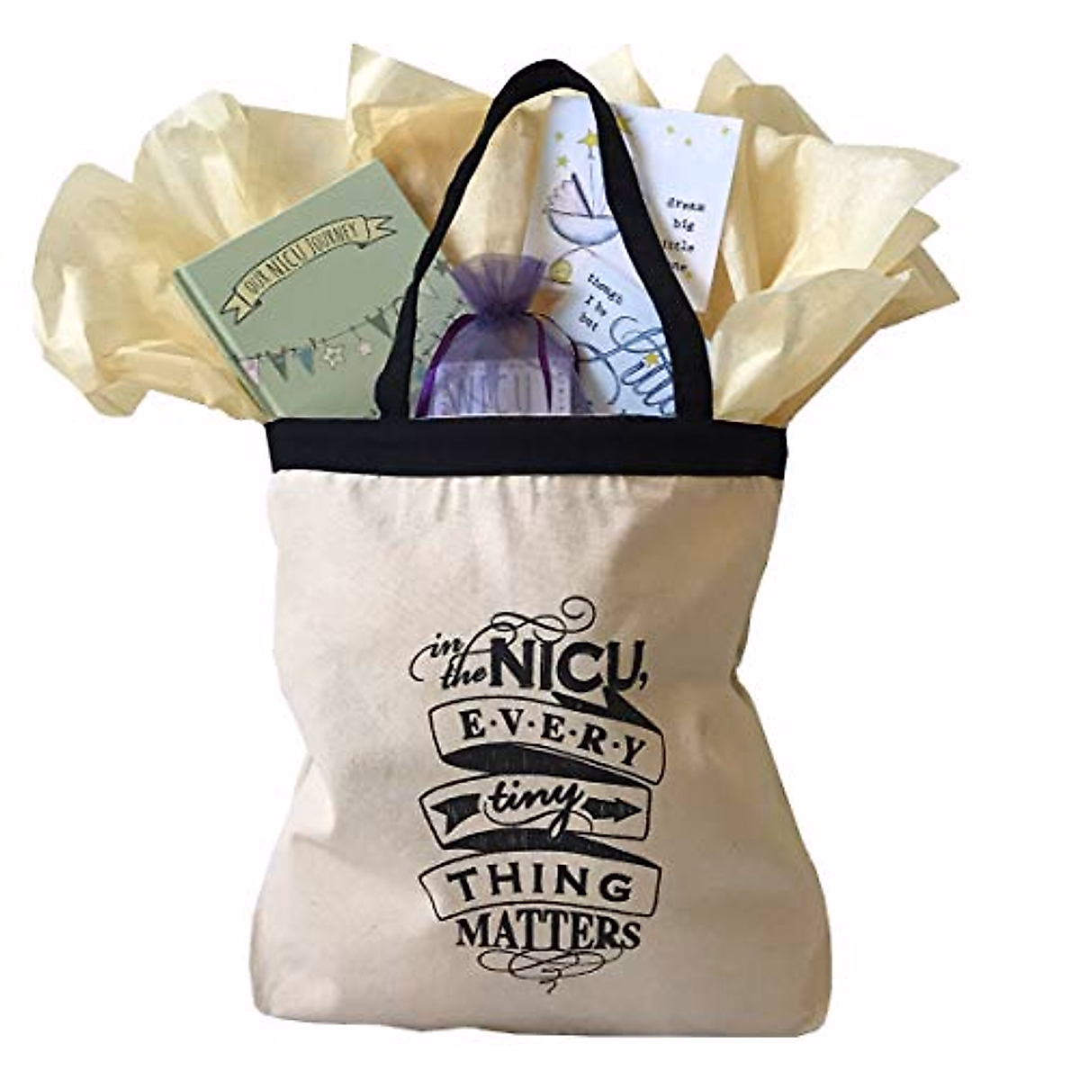 "in The NICU, Every Tiny Thing Matters" Cotton Tote Bag - Perfect for NICU Moms, NICU Dads and NICU Nurses