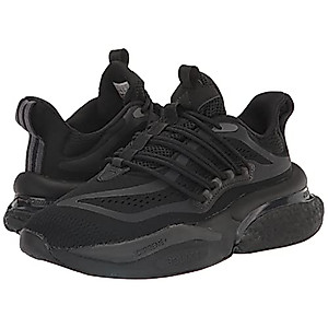 adidas Men's AlphaBoost V1 Running Shoe, Black/Grey/Carbon, 11