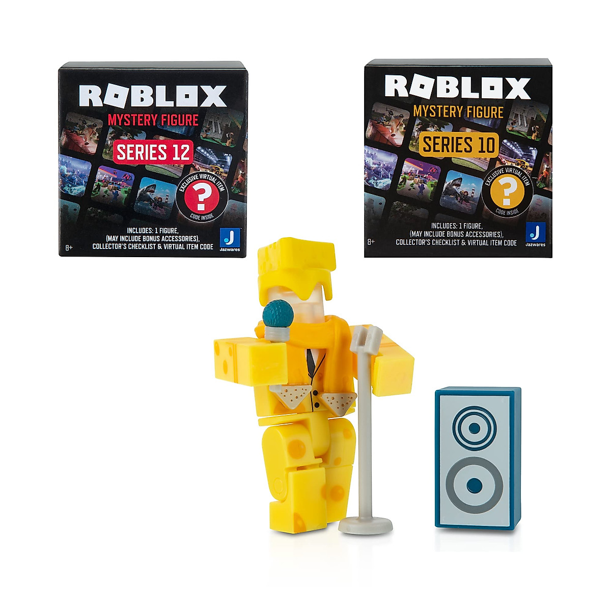 Roblox Action Collection - Funky Friday: Funky Cheese + Two Mystery Figure Bundle [Includes 3 Exclusive Virtual Items]