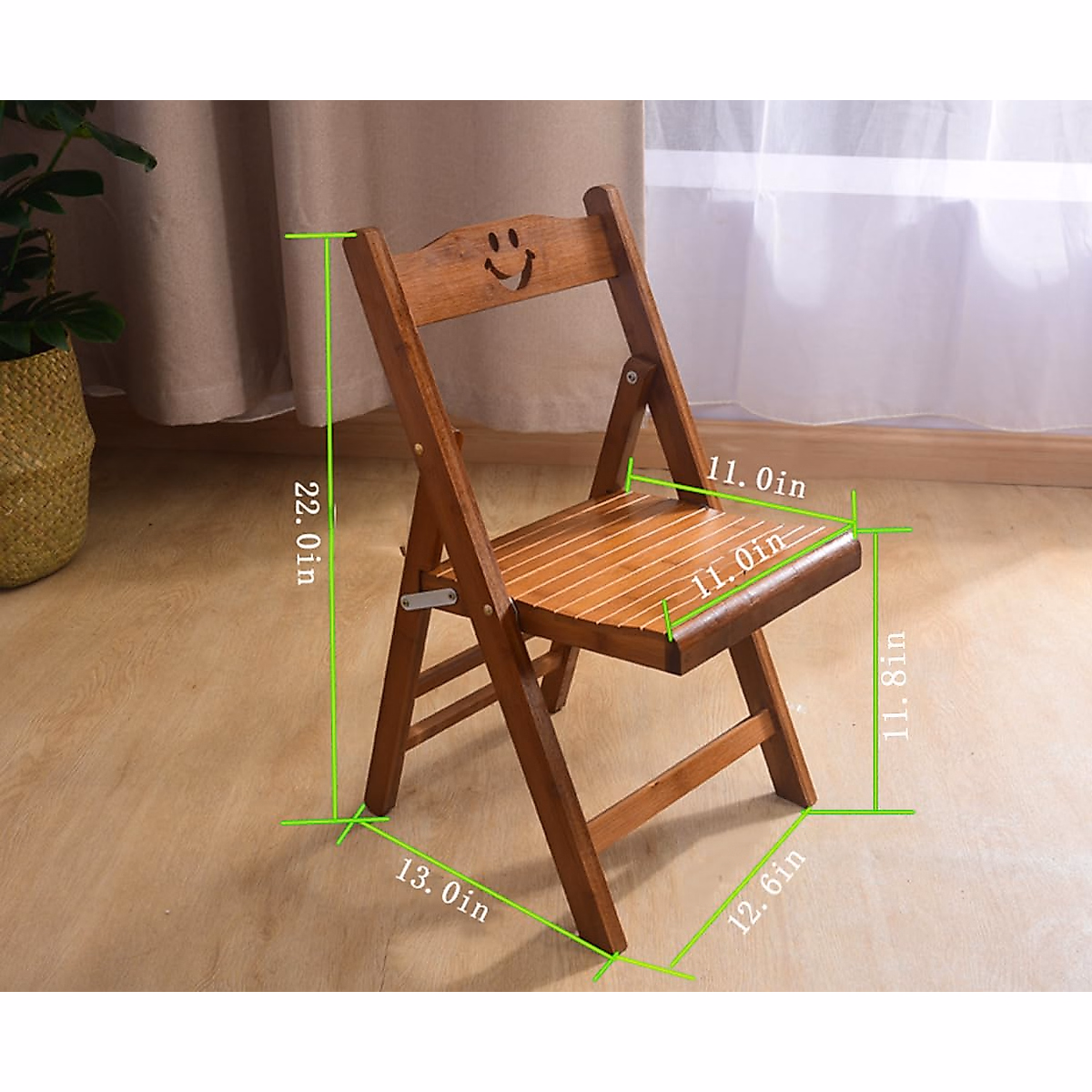 RZGZKLSH Bamboo Folding Chair,Portable Folding Chair for Indoor and Outdoor Use,Suitable for Picnics,Camping,Outdoor Concerts,Easy to Carry and Store (Brown)