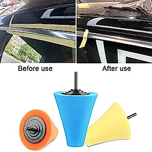 Car Buffers and Polishers Kit for Drill, 14Pcs Drill Polishing Wheel Foam Ball Buffing Pads Sponge Ball for Automotive Car Wheels Hub Care, Metal, Plastic, Ceramic and Glass