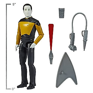 Star Trek Playmates Toys Universe: 5" Lt. Commander Data “Next Generation” Action Figure with Accessories, Multi