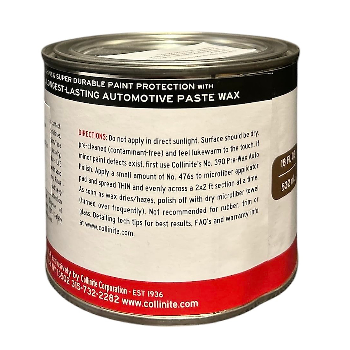 Collonite 47618 No. 476S Super Doublecoat Auto Wax - 18 oz