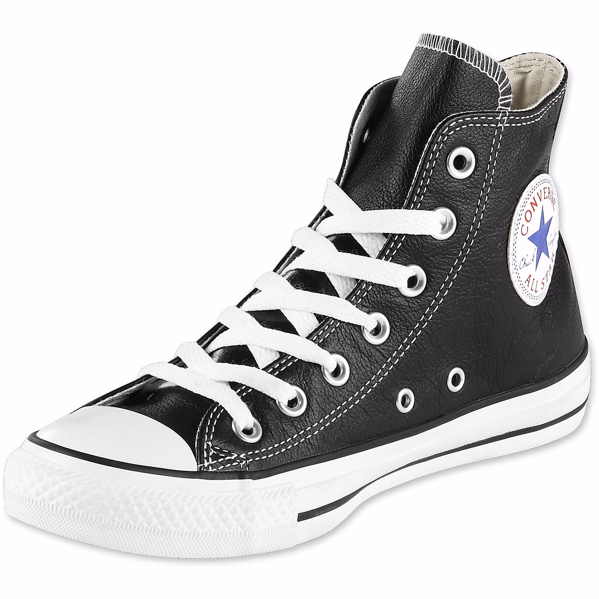 Converse Unisex Chuck Taylor All Star Leather High Top Shoe Black 11 M US, 13 Women/11 Men
