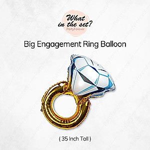 PartyForever Big Gold Mexican Bachelorette Party FIESTA Balloons Decorations Kit - Bridal Shower Party Balloons & Supplies - Hen Party Decorations Set