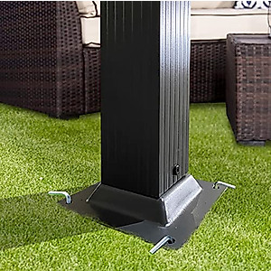 13x10 Ft Outdoor Aluminium Patio Canopies Gazebos & Pergolas, Modern Garden Furniture with Polyester Top and Retractable Canopy for Porch Backyard Lawn, Beige