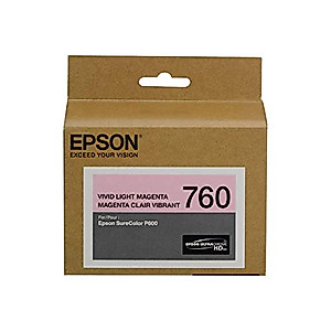 Epson T760 Ultrachrome HD Ink Set for SureColor P600 Printer - HD Black (Photo/Matte/Light/Light-Light), HD Cyan, HD Magenta (Vivid/Vivid Light), HD Yellow, HD Light Cyan, Museo Silver Rag Sampler