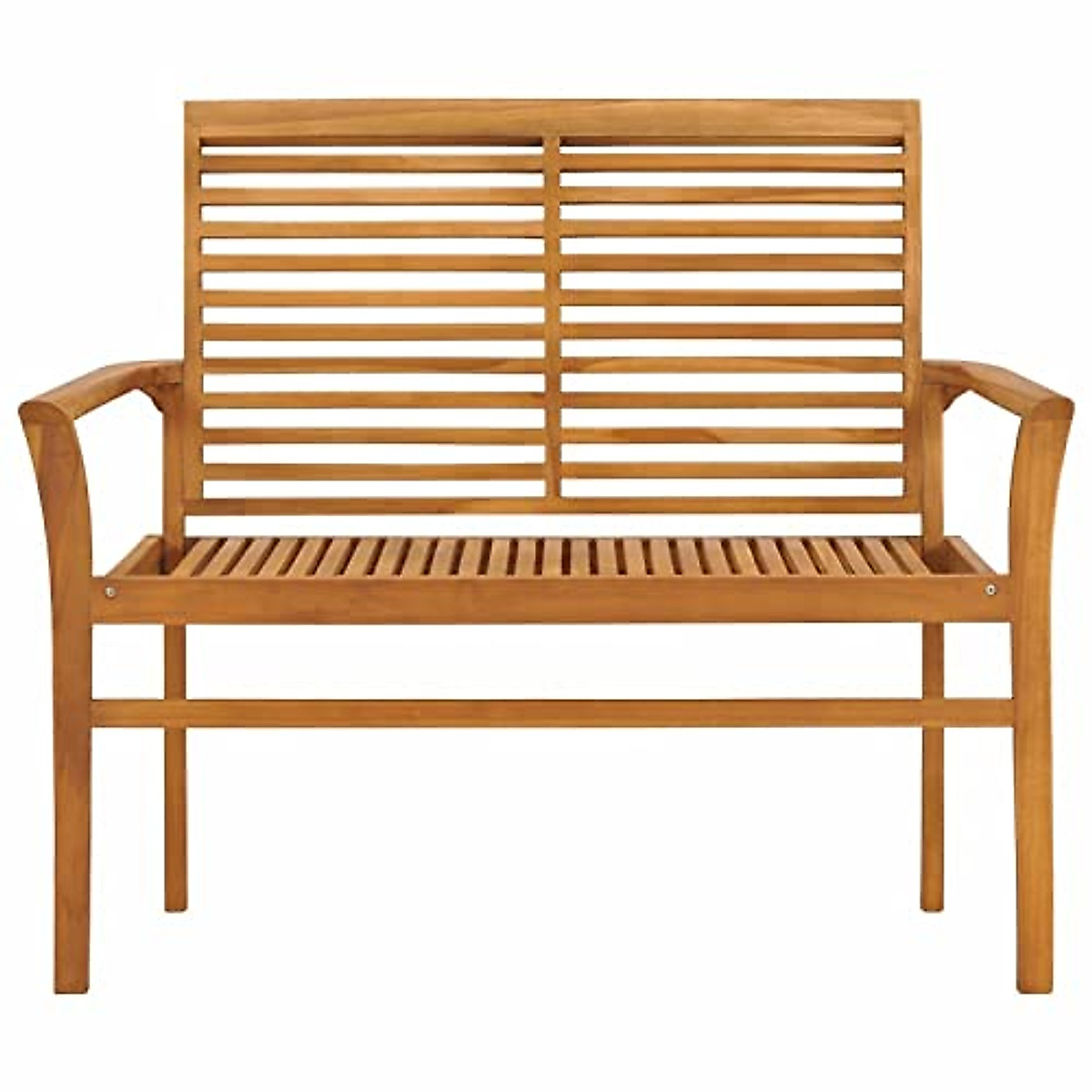 Tidyard Patio Bench with Cushion, Teak Wood Park Bench, Wooden Outdoor Bench Chair for Garden Entryway Yard Porch Backyard 44.1 x 21.7 x 37 Inches (W x D x H)