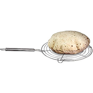 HANS PRODUCT Pipe Round Roaster with Chimta Steel Cooking Tong Roti Chapati, Papad Jali, Paneer Grill, Roti Maker, Barbeque Jali Roaster Kitchen Tool Combo Set