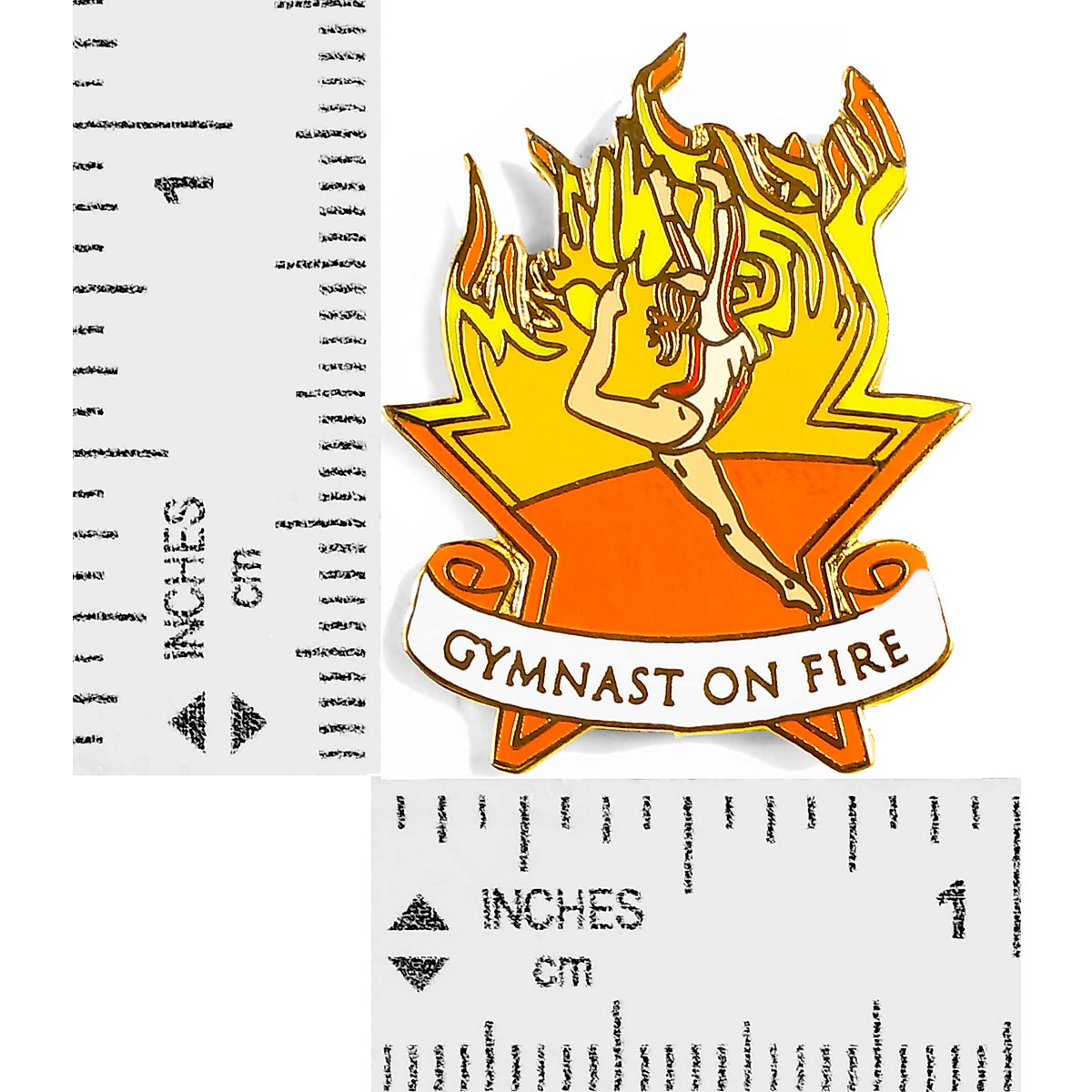Snowflake Designs Gymnast on Fire Gymnastics Pin - #1930