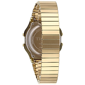 Timex T80 34mm unisex-adult Watch – Gold-Tone with Stainless Steel Expansion Band