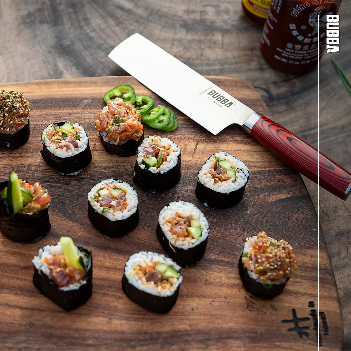 BUBBA Kitchen Series 6.5" Nakiri Knife, an All-Purpose Kitchen Knife for Chopping, Mincing, Slicing, and Dicing with a Premium German Steel Blade for All Your Kitchen Needs