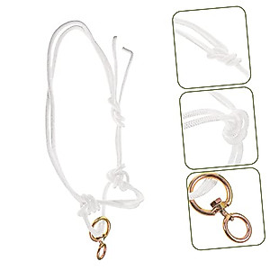 Toddmomy 2pcs Bull Bridle Cowboys Lanyard halters for Horses bitless Bridle Poly Rope Goat Halter Outdoor Cattle Halter Cattle Cattle Bridle Iron Hanging Neck White Supplies