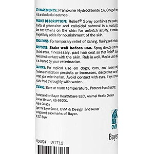 Relief Spray, temporary relief of itching and flaking, for dogs, cats and horses, 8 oz