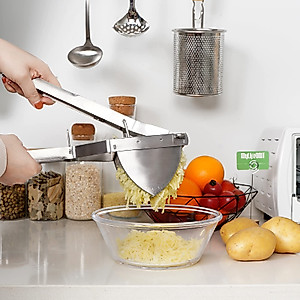 MyLifeUNIT Heavy Duty Commercial Potato Ricer, Stainless Steel Business Potato Ricer and Masher