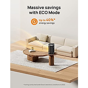 Dreo 1500W Space Heater, 70° Oscillating Portable Heater for Indoor Use, Digital Thermostat, 4 Modes, 12h Timer, Personal Electric Heater PTC Ceramic Heater Quick Safety Heating for Home Office