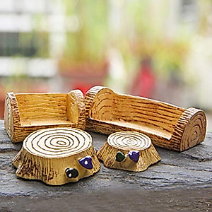 NUOBESTY 4pcs Micro Landscape Decoration Flower Glass Ornaments for Crafts Landscape Miniatures Glass Terrariums for Plants Miniature Ornaments Tree Stumps Fairy Small and Fresh PVC Branch