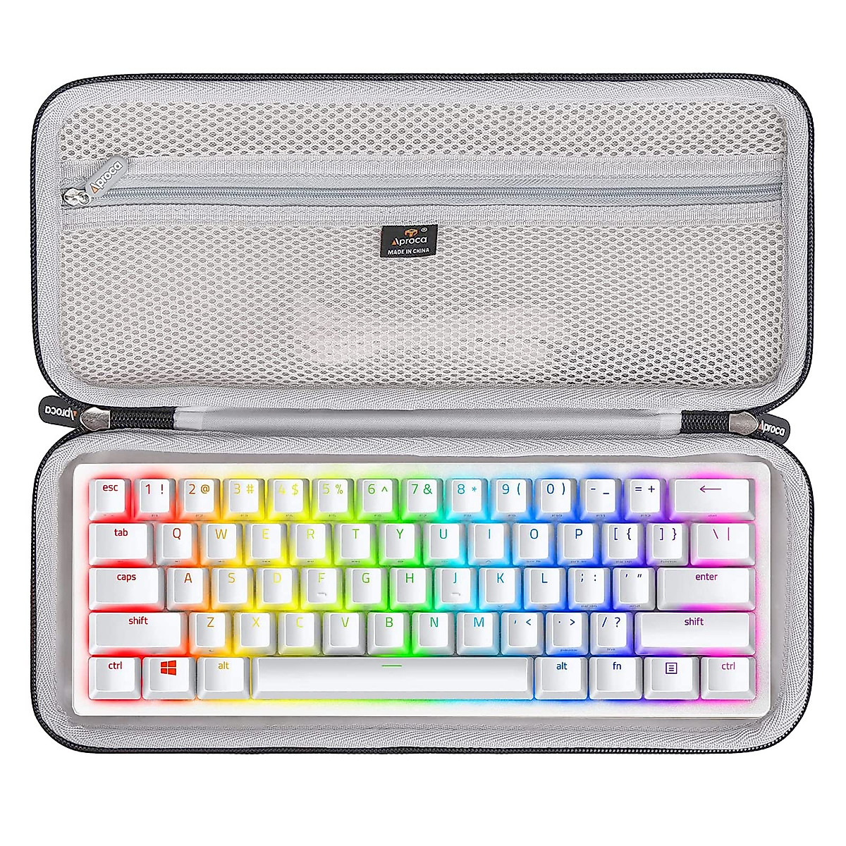 Aproca Hard Storage Protective Travel Case, for RK Royal KLUDGE RK61 / Razer Huntsman Mini/Keychron K7 Ultra-Slim Wired 60% Mechanical Gaming Keyboard