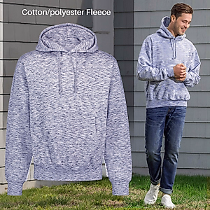 MV Sport Cool Fleece Hoodies for Men (Drawstring Hoodie Mens Sweatshirt) Mens Hoodies Pullover (Black, X-Large)