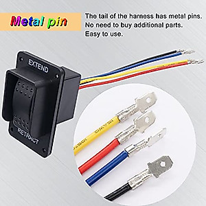 weideer RV Power Stabilizer Switch Electric Jack Switch 12V Waterproof Momentary Reverse Polarity Leveling Extend Retract Switch with Harness K-057