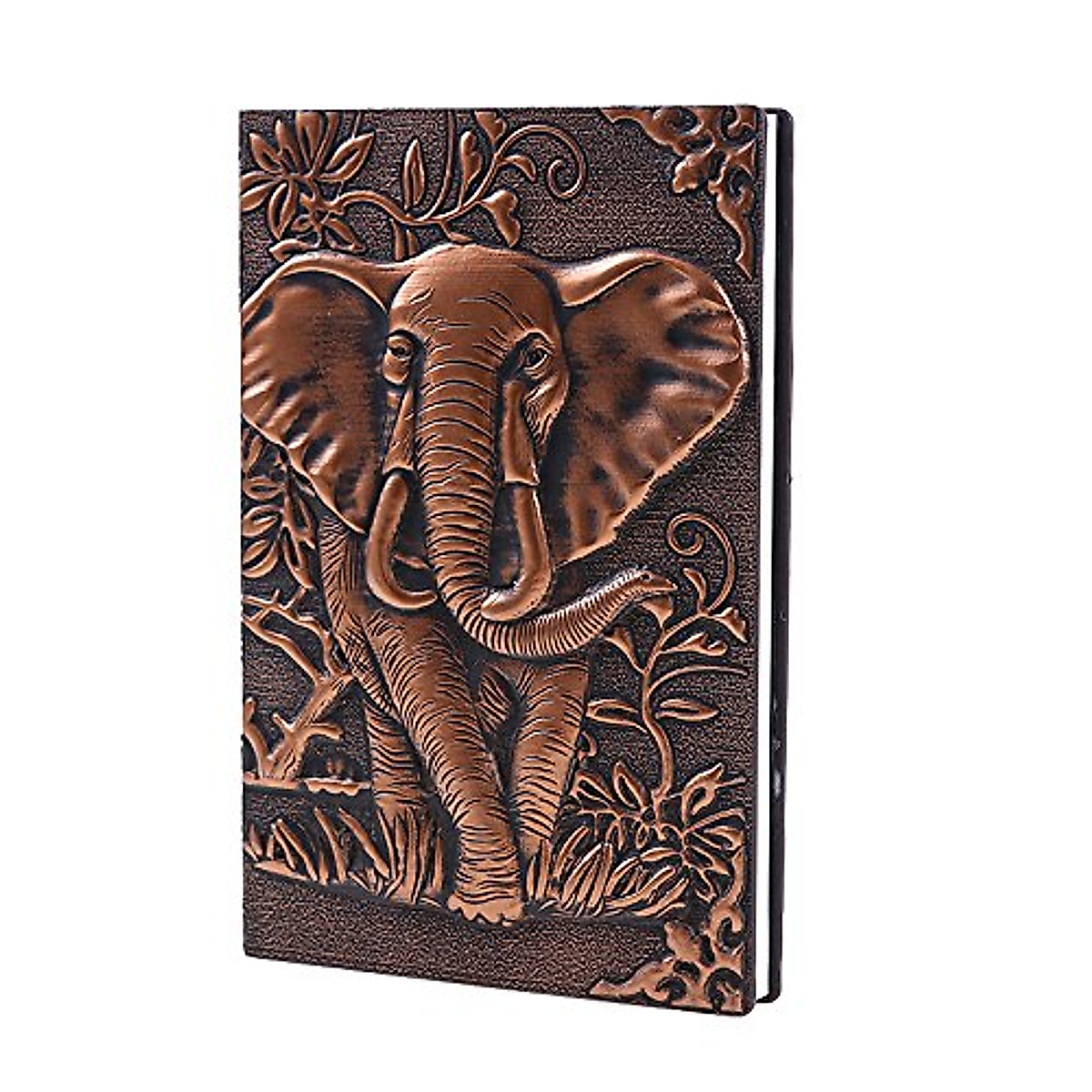 Leather Journal Writing Notebook - Antique Handmade Leather Daily Notepad Sketchbook, Elephant Gift For Men & Women, Travel Diary & Notebooks to Write in (Red, A6)