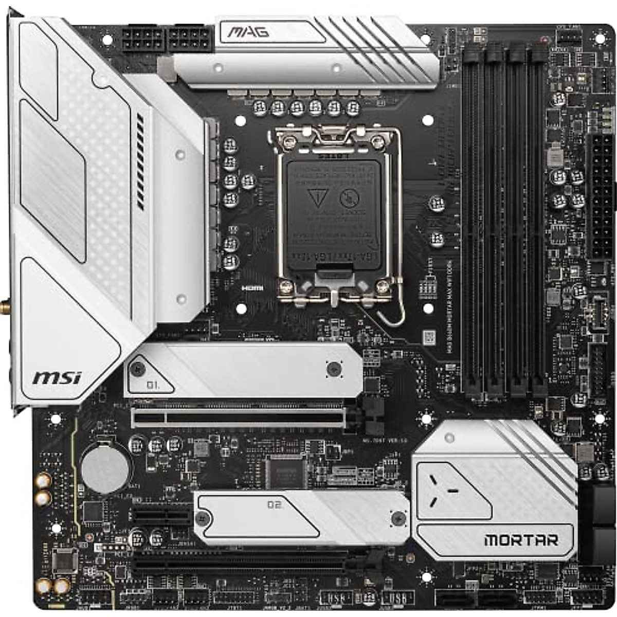 MSI MAG B660M Mortar MAX WiFi DDR4 Gaming Motherboard (mATX, 12th/13th Gen Intel Core, LGA 1700 Socket, DDR4, PCIe 4, 2.5G LAN, M.2 Slots, Wi-Fi 6E)