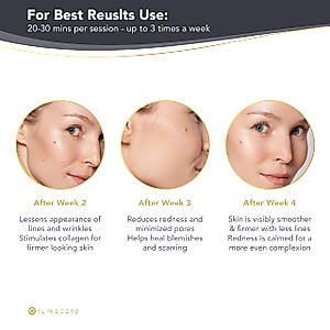 LumaCare LED Face Mask - Red Light Therapy for Glowing Skin, 8 Wavelengths, Safe and Comfortable, Includes Head Strap, Brackets and Controller