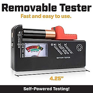 Battery Tester Checker (1 Pack w/Organizer)