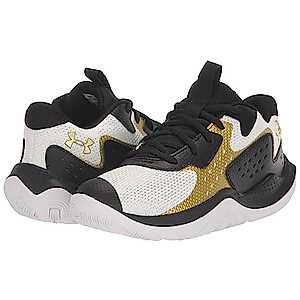 Under Armour Unisex Pre School Jet '23, (100) White/Black/Metallic Gold, 2, US