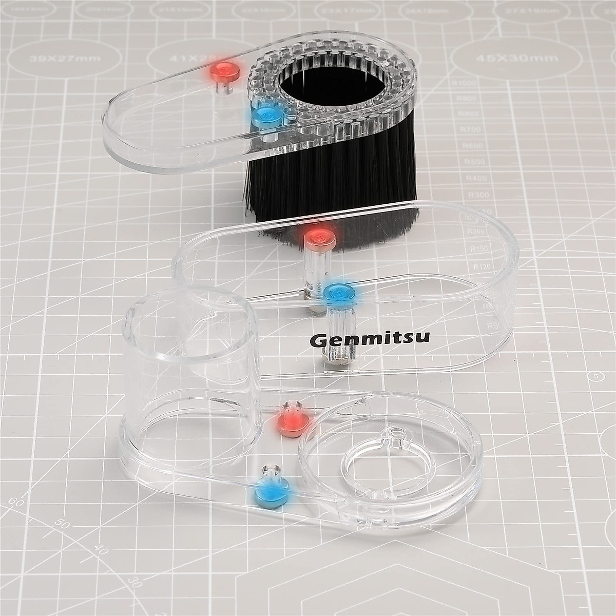 Genmitsu CNC Dust Shoe ABS Cover Cleaner for 3018 Series CNC Router/CNC Machines with a 42mm Diameter Motor, Hose Adapter Outer Diameter 38mm (1.5″), Transparent