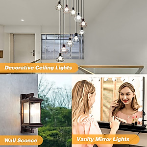 ETwinCoo Wax Warmer Light Bulbs, G50 25 Watt for Full Size Scentsy Warmers, G16.5 Globe E12 Base Clear - Long Life-Span and Melt Wax Fast, 120 Volt (6 Pack)