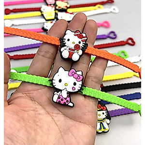 HUANGQH 15 Pack Rubber Bracelets Wristband Bracelets for Birthday Party Supplies Favors Prize Rewards
