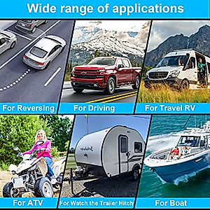 DoHonest Wireless Backup Camera HD 1080P 5“ Split Screen Monitor System for Truck Car Camper Small RV Bluetooth Rear View Cam 2.4G Stable Digital Signal Two Channels Night Vision Waterproof V25