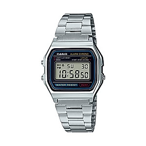 Casio Men's A158WA-1DF Stainless Steel Digital Watch