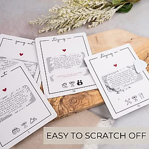 ZICOTO 40 Fun Date Night Ideas for Couples - The Perfect Scratch Off Card Deck Game for Unique Date Night Adventures - Great for Him/Your Boyfriend, Husband, Girlfriend or Wife