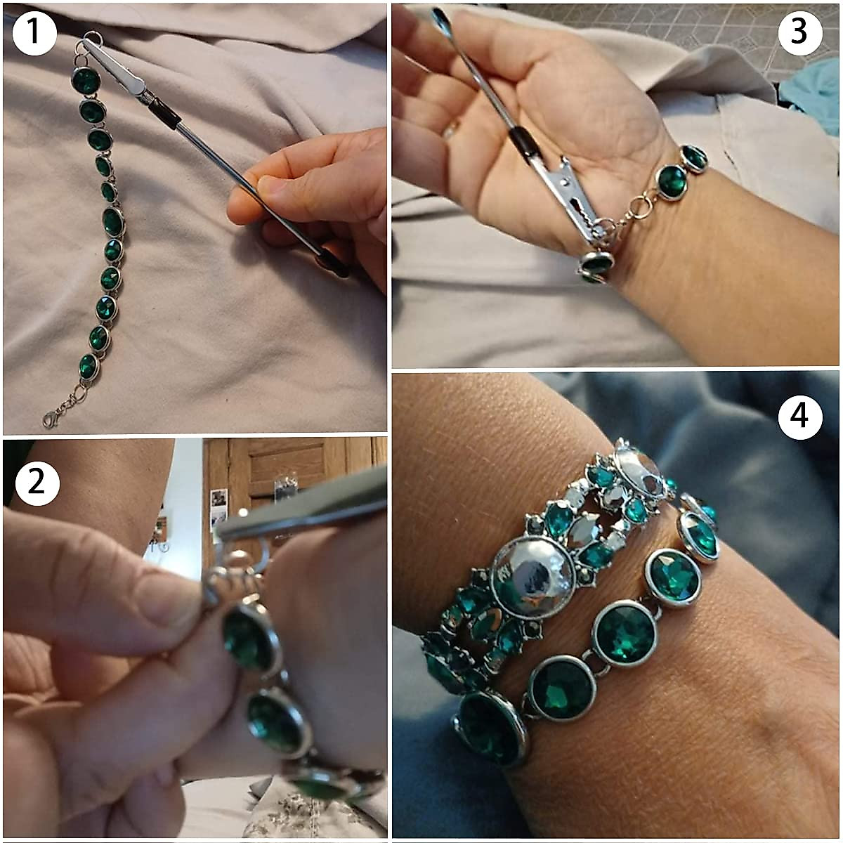 3 Pcs Bracelet Tool Jewelry Helper Hands Bracelet Helper Jewelry Clasp Helper Fastening and Hooking Equipment for Necklace Bracelet Watch Clasps Zippers Crafts Adjustment (Gold, Silver, Rose Gold)…