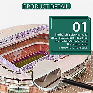 AOOF Mini Football Field Model Building Block Set, Suitable for Children's Birthday Gifts, Cultivates Interest in Football (3D Camp NOU Stadium)