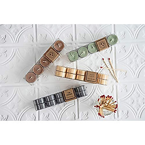 Eco Candle Co. Tea Light Candles, Eucalyptus Mint, 10-Pack - Scents of Eucalyptus, Spearmint, & Peppermint - Recyclable, 100% Soy Wax, No Lead, Hand Poured, Midwest Grown Soybeans.6 oz. Each