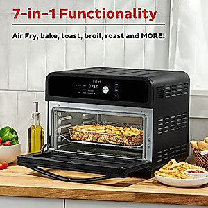 Instant Omni Air Fryer Toaster Oven Combo 19 QT/18L, From the Makers of Instant Pot, 7-in-1 Functions, Fits a 12" Pizza Oven, 6 Slices of Bread, App with Over 100 Recipes, Black Finish