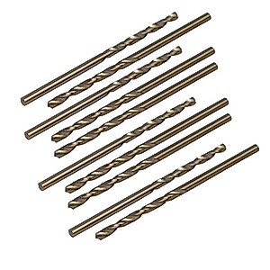 uxcell 2.5mm Dia Split Point HSS Cobalt Metric Twist Drill Bit Drilling Tool 10pcs